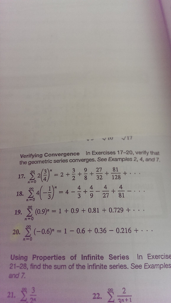 Solved Verifying Convergence In Exercises 17-20, verity the | Chegg.com