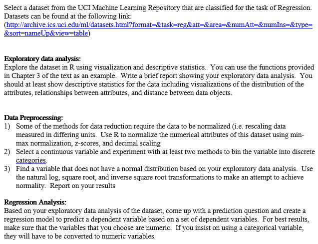 Uci Machine Learning Repository - change comin