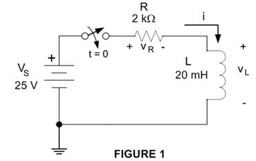 Solved A.Determine the time constant of the L-R circuit | Chegg.com