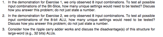 Exercise 1 is a Bit Slice, while Exercise 2 is an | Chegg.com