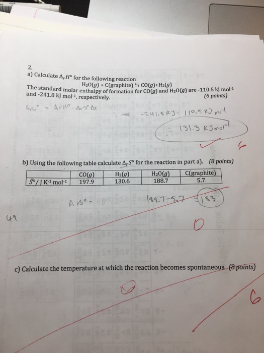Solved Calculate delta_r H degree for the following reaction | Chegg.com