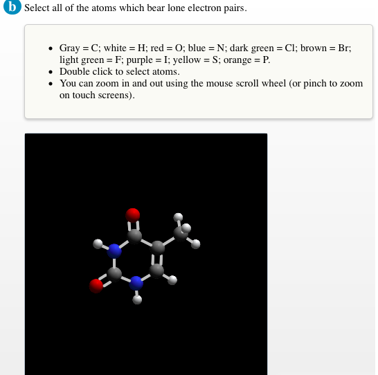 Solved b Select all of the atoms which bear lone electron | Chegg.com