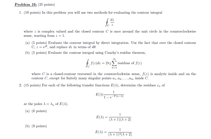 Solved Problem 16: (25 points) 1. (10 points) In this | Chegg.com
