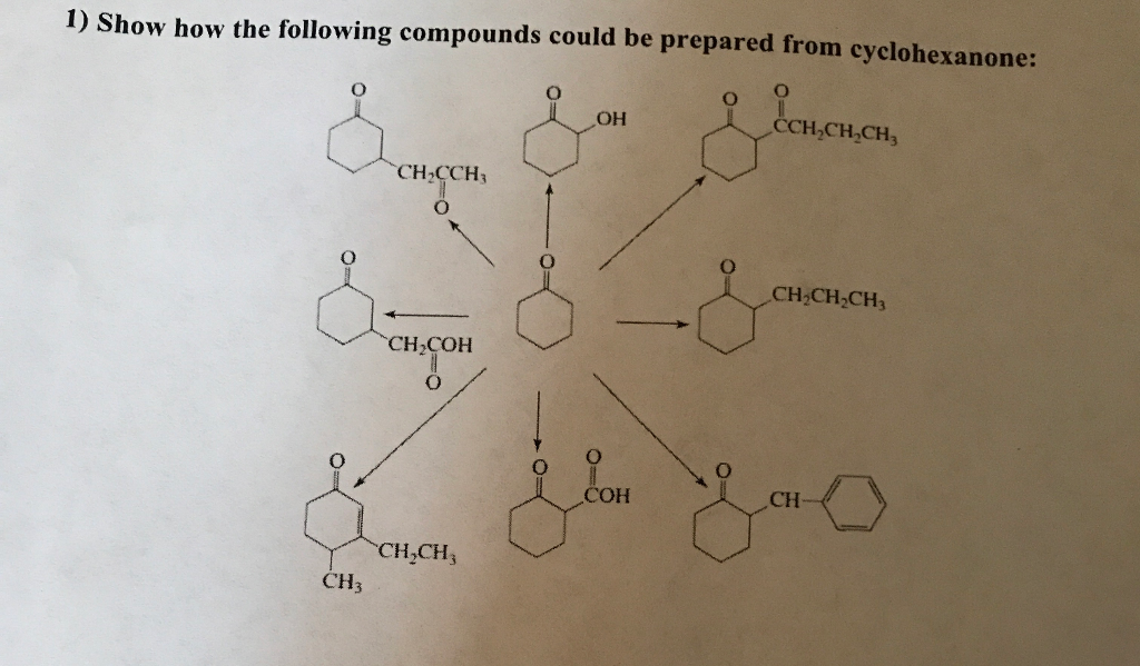 Solved 1) Show how the following compounds could be prepared | Chegg.com