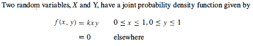 Solved Two random variables have a joint probability | Chegg.com