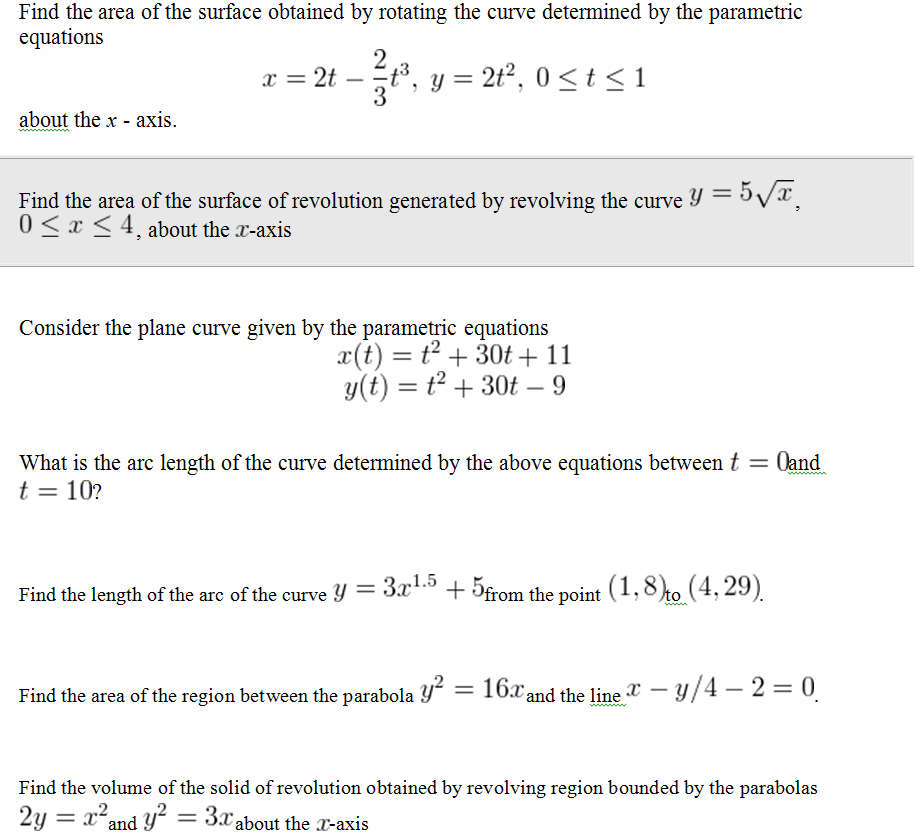 Solved Find the area of the surface obtained by rotating the | Chegg.com Solved Find the area of the surface obtained by rotating the | Chegg.com
