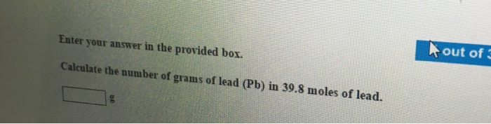 Solved Calculate the number of grams of lead (Pb) in 39.8 | Chegg.com