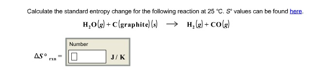 Solved Calculate the standard entropy change for the | Chegg.com