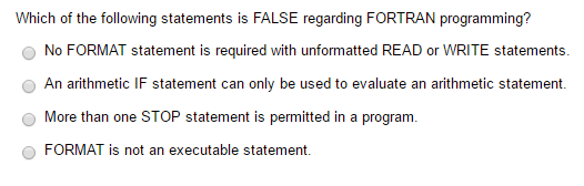 Solved Which of the following statements is FALSE regarding | Chegg.com