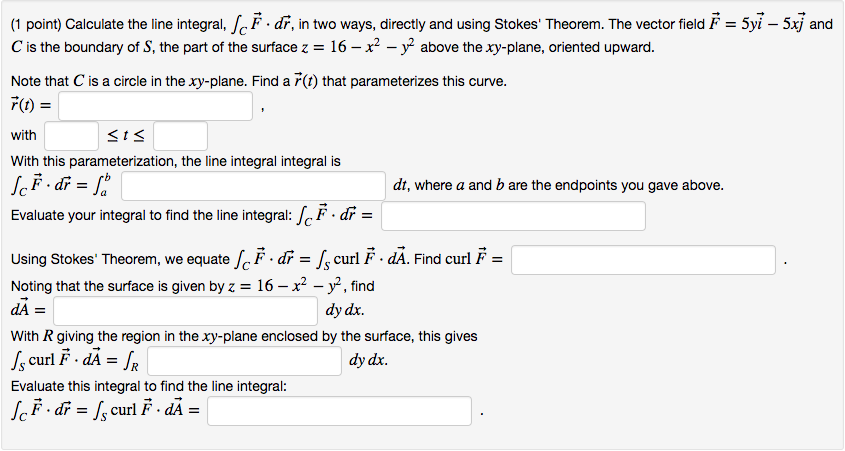 Solved Calculate the line integral, integral_C F middto dr, | Chegg.com