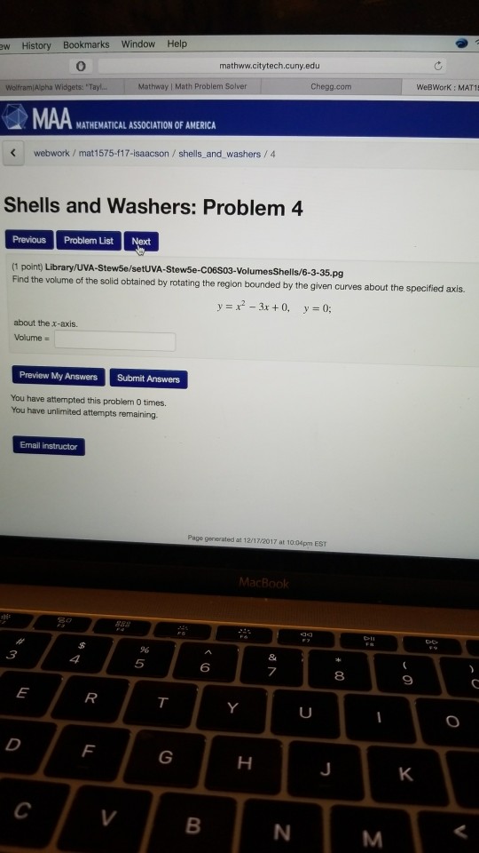 Solved w History Bookmarks Window Help 0 | Chegg.com