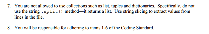 Solved Assignment Specifications The lines of interest in | Chegg.com