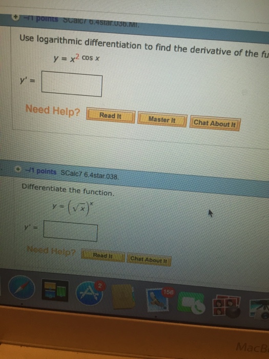 Solved Use logarithmic differentiation to find the | Chegg.com