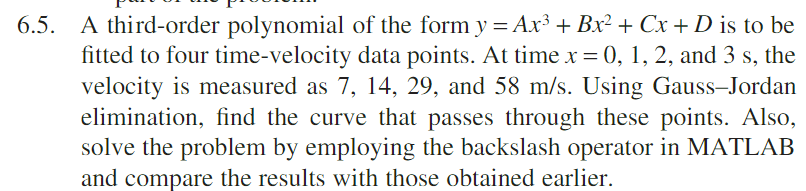 Solved A third-order polynomial of the form y = Ax^3 + Bx^2 | Chegg.com