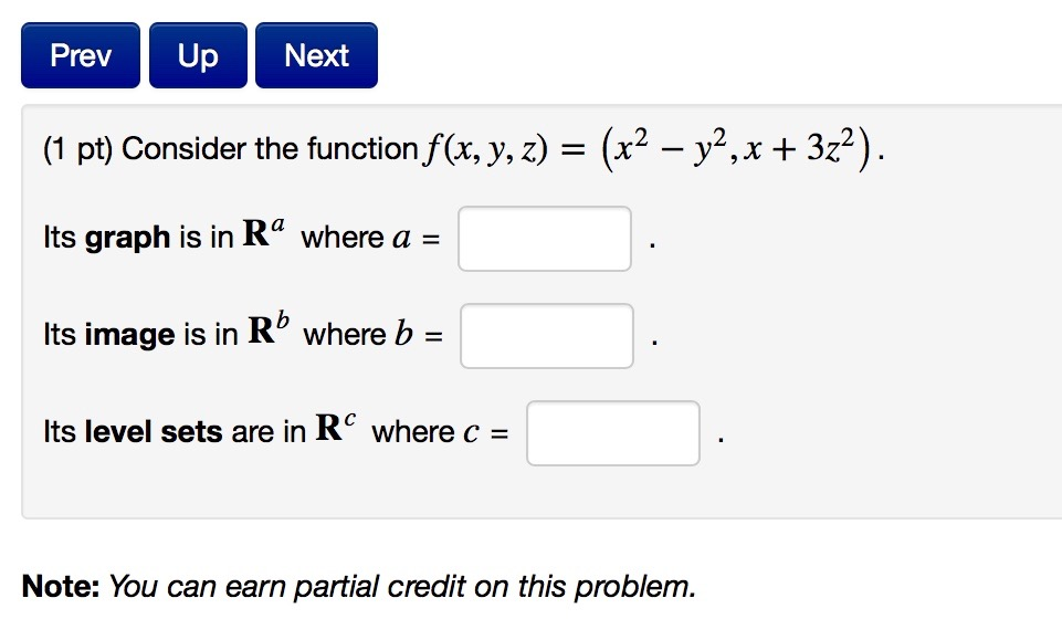 Solved Consider the function f(x,y,z)=(x2−y2,x+3z2). It's | Chegg.com