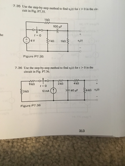 Solved Use the step-by-step method to find v_0(t) for t > 0 | Chegg.com