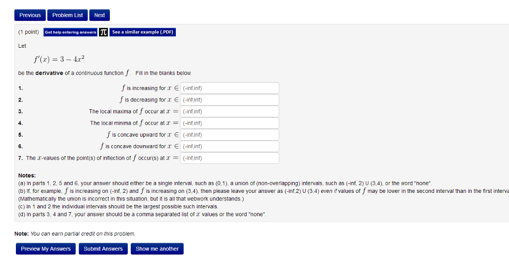 Solved Let f'(x) = 3 - 4x^2 be the derivative or a | Chegg.com