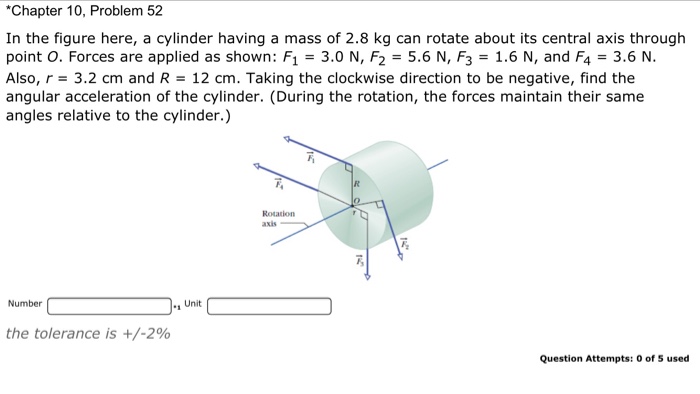 Solved Chapter 10, Problem 52 In the figure here, a cylinder | Chegg.com