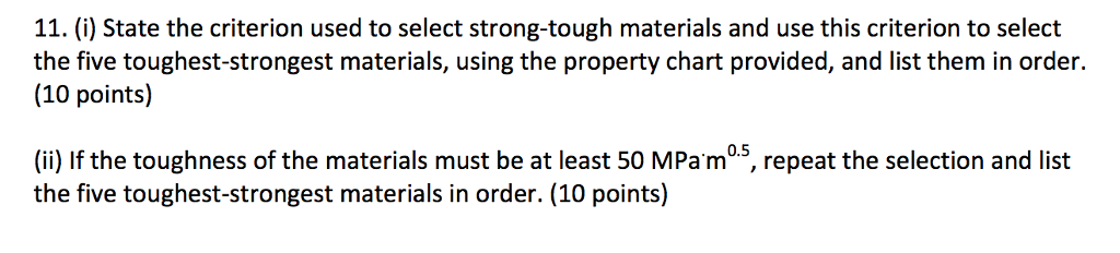 Solved 11. (i) State the criterion used to select | Chegg.com