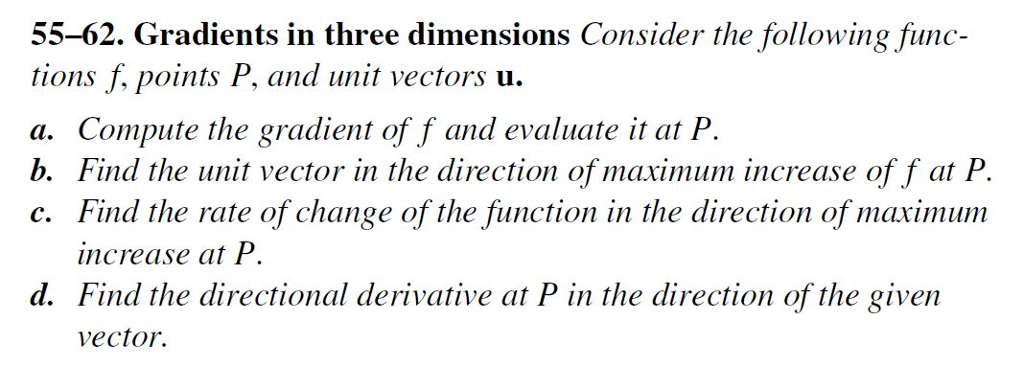 Solved 55-62. Gradients in three dimensions Consider the | Chegg.com
