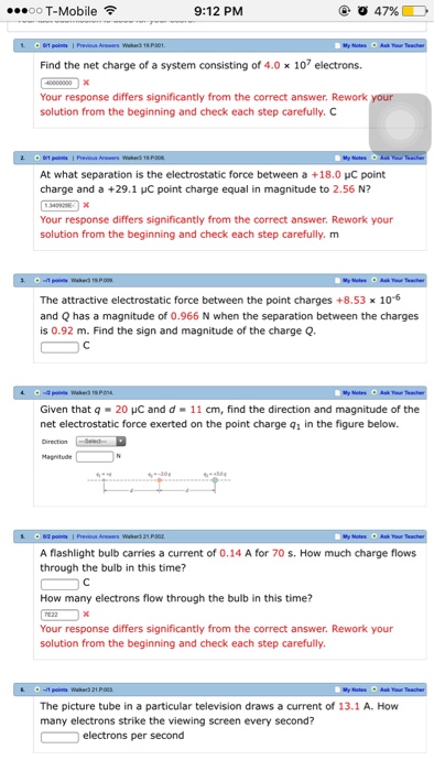 Solved T-Mobile 令 9:12 PM Find the net charge of a system | Chegg.com