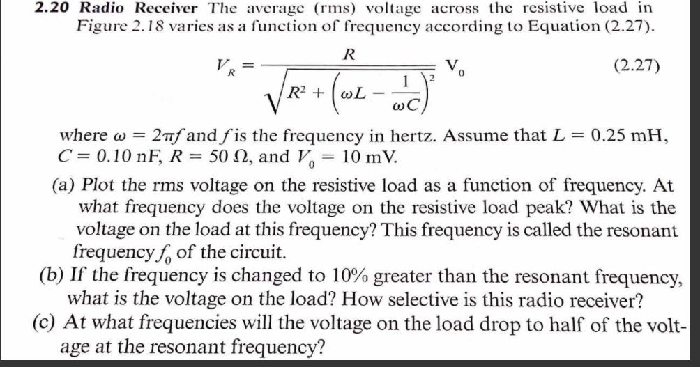 Solved The average (rms) voltage across the resistive load | Chegg.com