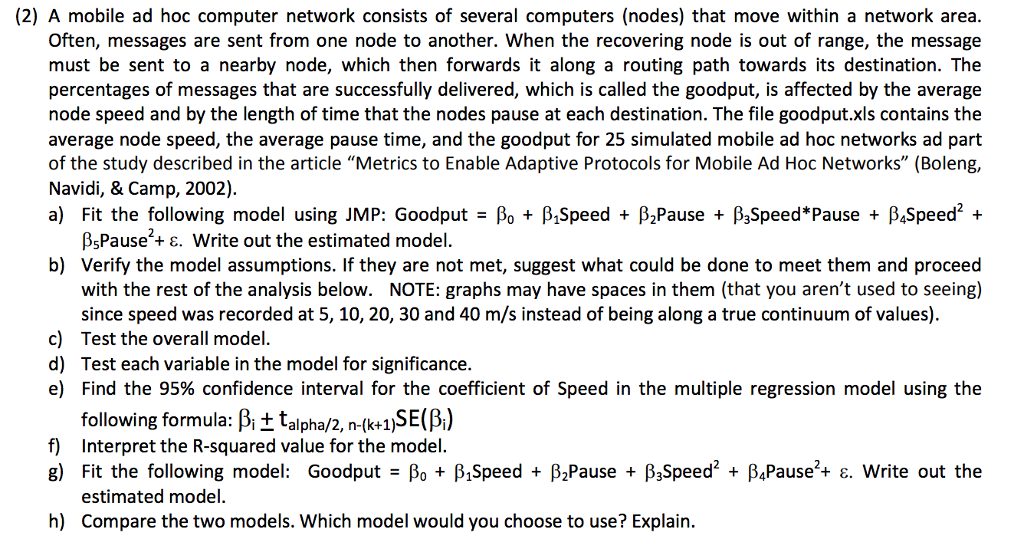 A mobile ad hoc computer network consists of several | Chegg.com