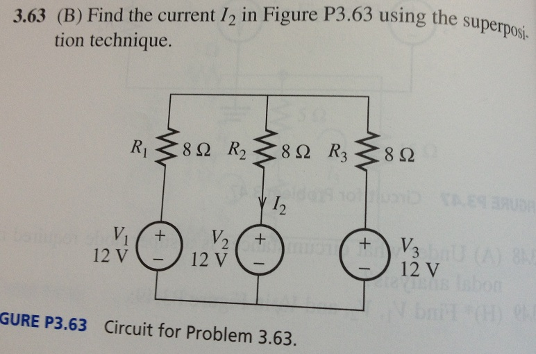 Solved Find the current I2 in Figure P3.63 using the | Chegg.com