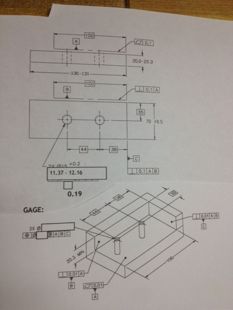 Solved Using the Absolute Tolerancing methodology for | Chegg.com