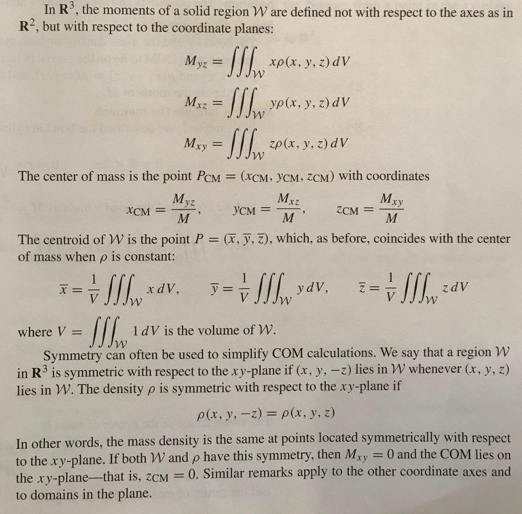 Solved *Using Integration**** Find the center of mass of the | Chegg.com