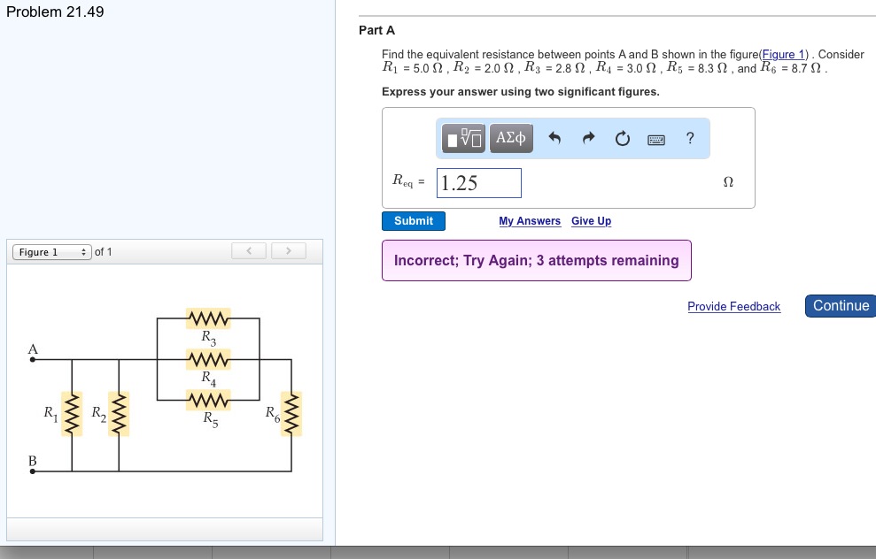 Solved Find the equivalent resistance between points A and B | Chegg.com