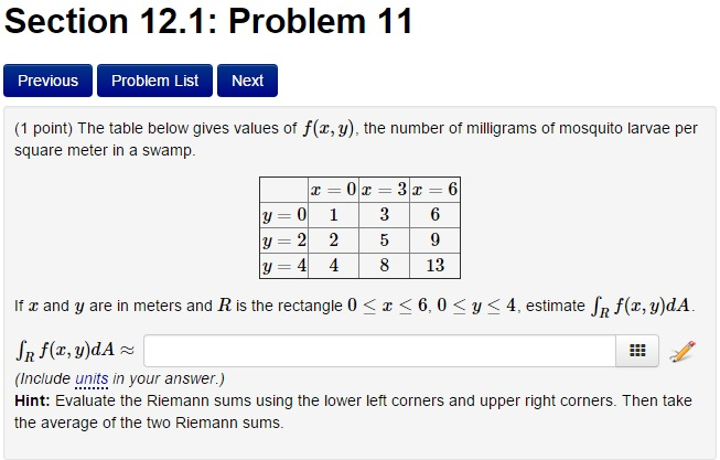 Solved The Table Below Gives Values Of F X Y The Number Of