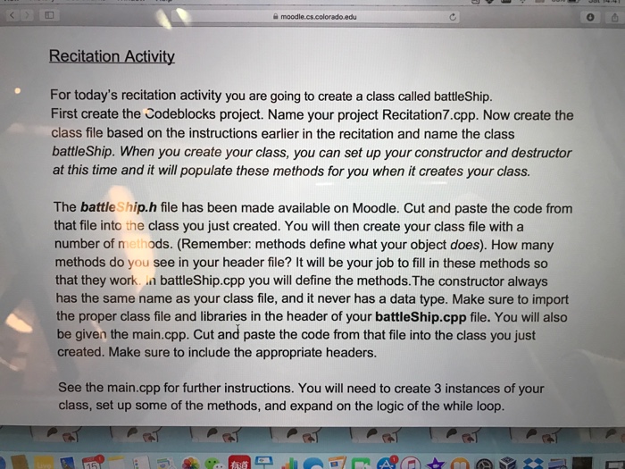 Solved In moodle.cs.colorado.edu 0 山 Recitation Activity For | Chegg.com