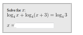 Solved Solve for r log4 at log4(r 3) log4 3 | Chegg.com
