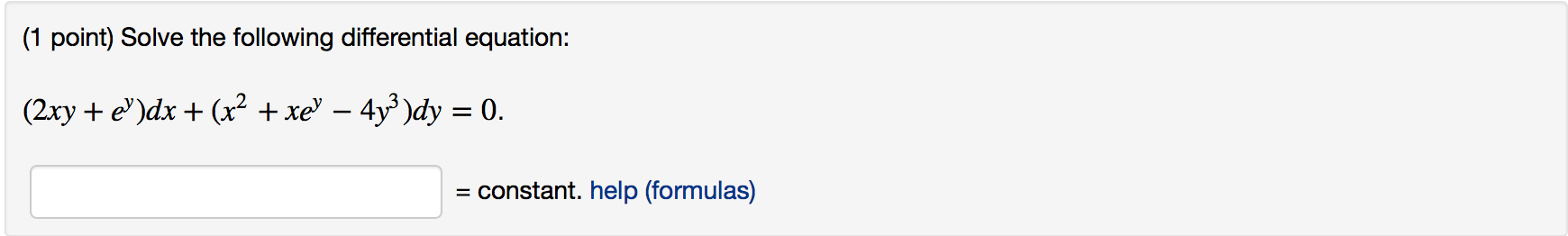 Solved Solve the following differential equation: (2xy + | Chegg.com