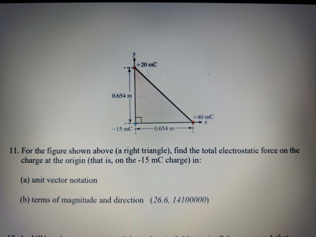 Solved For the figure shown above (a right triangle), find | Chegg.com