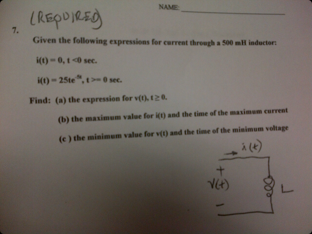 Solved Given the following expression for current through a | Chegg.com