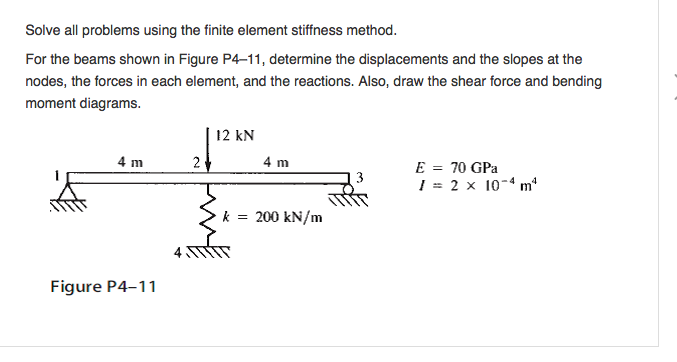 Solved Solve all problems using the finite element stiffness | Chegg.com Solved Solve all problems using the finite element stiffness | Chegg.com