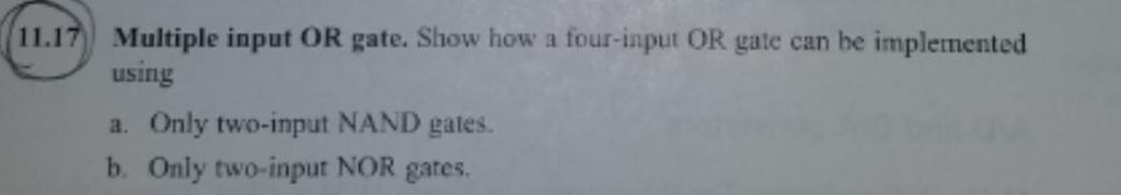 Solved Multiple input OR gate. Show how a four-input OR gate | Chegg.com