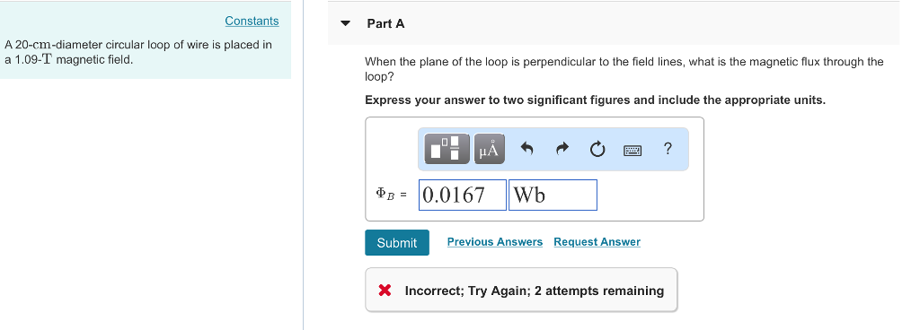 Solved Constants A 20-cm-diameter circular loop of wire is | Chegg.com