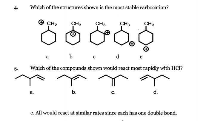 Solved Which structures shown is the most stable | Chegg.com