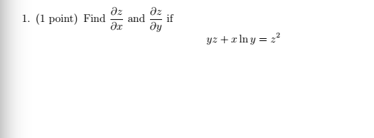 Solved Find partial differential z/partial differential x | Chegg.com