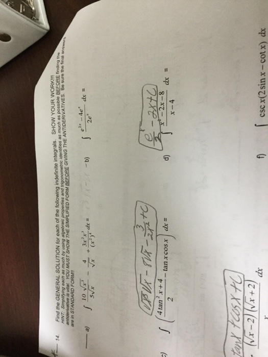 Solved Find the GENERAL SOLUTION for each of the following | Chegg.com