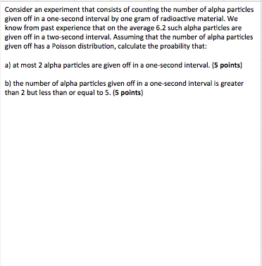 Solved Consider an experiment that consists of counting the | Chegg.com