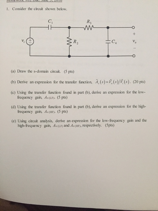 Solved Consider the circuit shown below. Draw the s-domain | Chegg.com