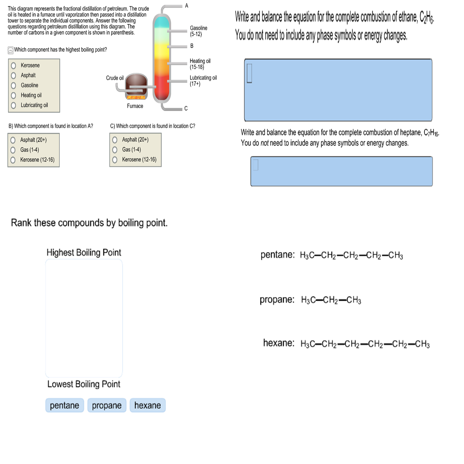 Solved This diagram represents the fractional distillation | Chegg.com