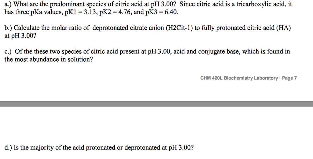 Solved 4 Example 1: Predominant Species of a Buffer | Chegg.com
