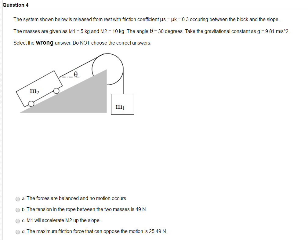 Solved The system shown below is released from rest with | Chegg.com
