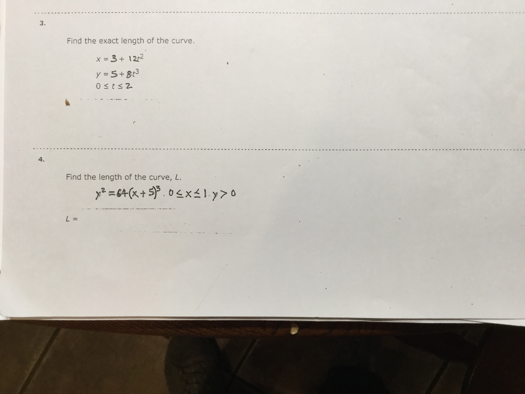 Solved 3 Find The Exact Length Of The Curve 0sts2 4 Find Chegg solved-3-find-the-exact-length-of-the-curve-0sts2-4-find-chegg