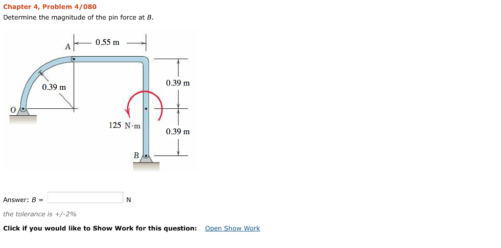 Solved Determine The Magnitude Of The Pin Force At B